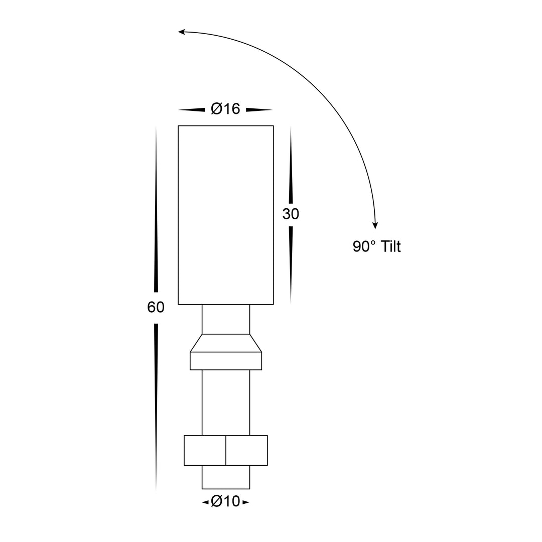 HV1433T-WHT - Spar Aluminium White Spike or Surface Mounted Spot Light ...