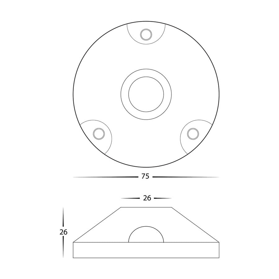 HV145-BLK-BASE - Black Surface Mounted Base – Havit Lighting