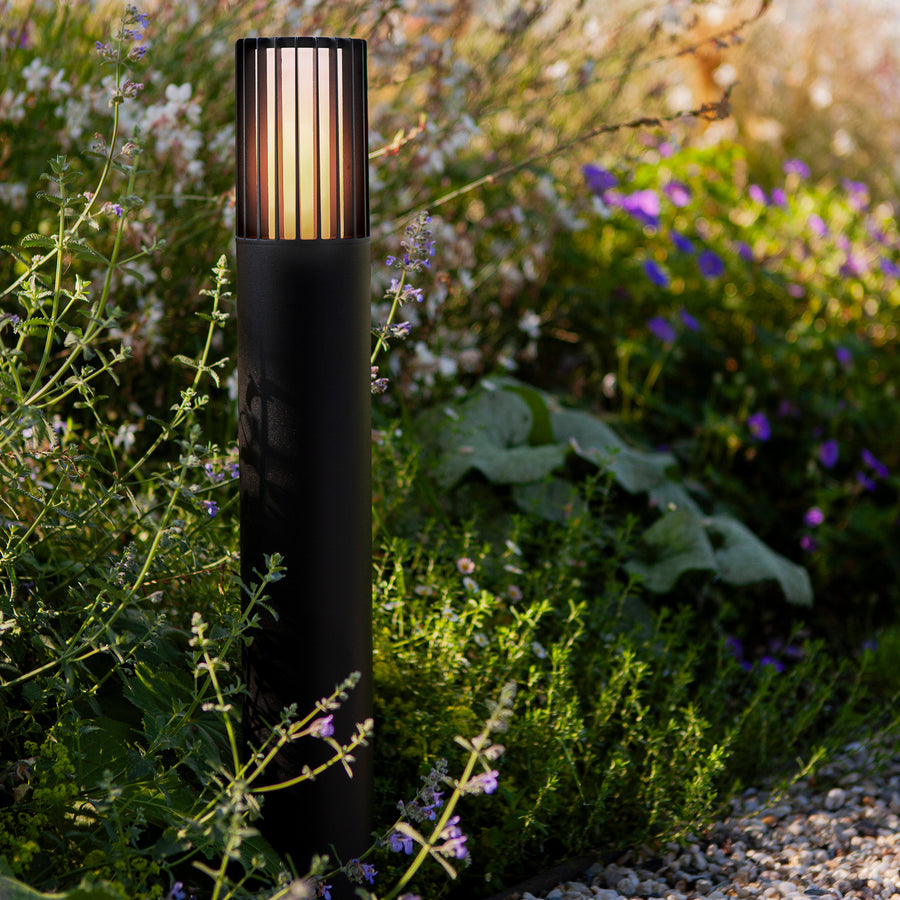 HV1693T-BLK-240V - Tenac Aluminium Black Tri Colour LED Bollard Light ...