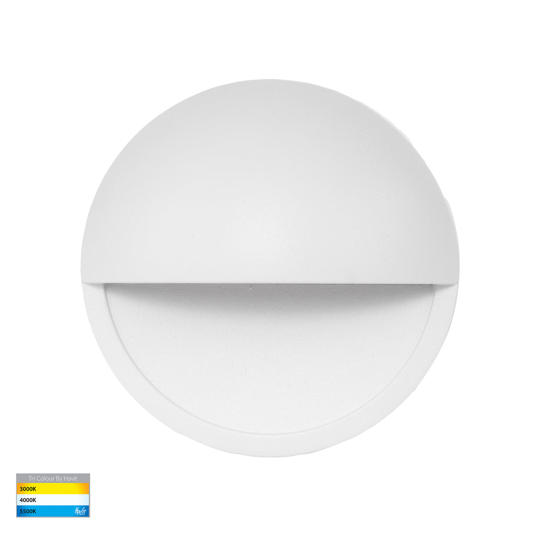 HV2928T-WHT-12V | HV2928T-WHT-240V - Veko White Step Lights with Eyeli ...