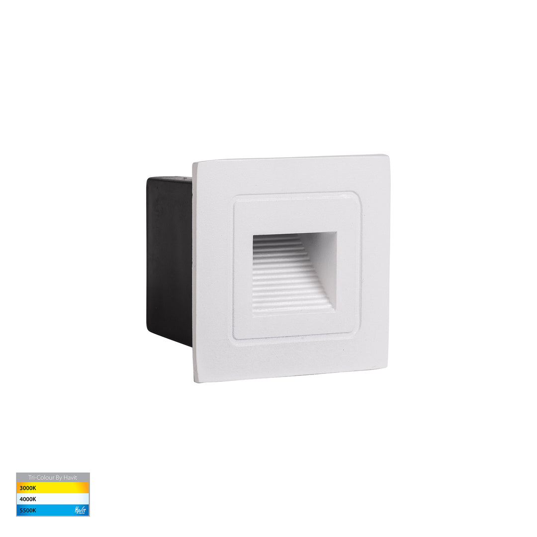 HV3111T-WHT-12V - Trin White Small Square Recessed LED Step Light ...