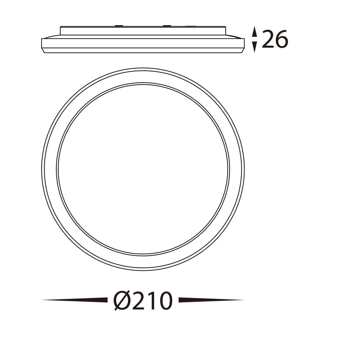 HV5876T-WHT - Slim White 16w LED Ceiling Mounted Oyster Light – Havit ...