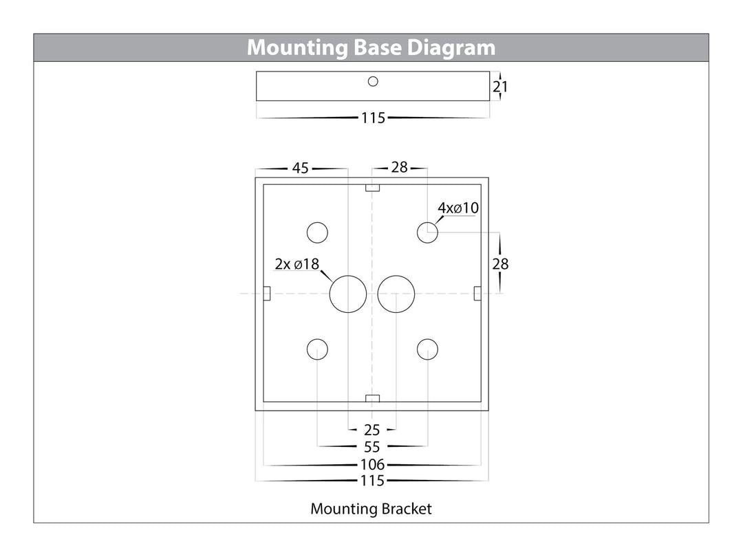 HV1628T-BLK-SQ - Divad 600mm Black Square LED Bollard Light – Havit ...
