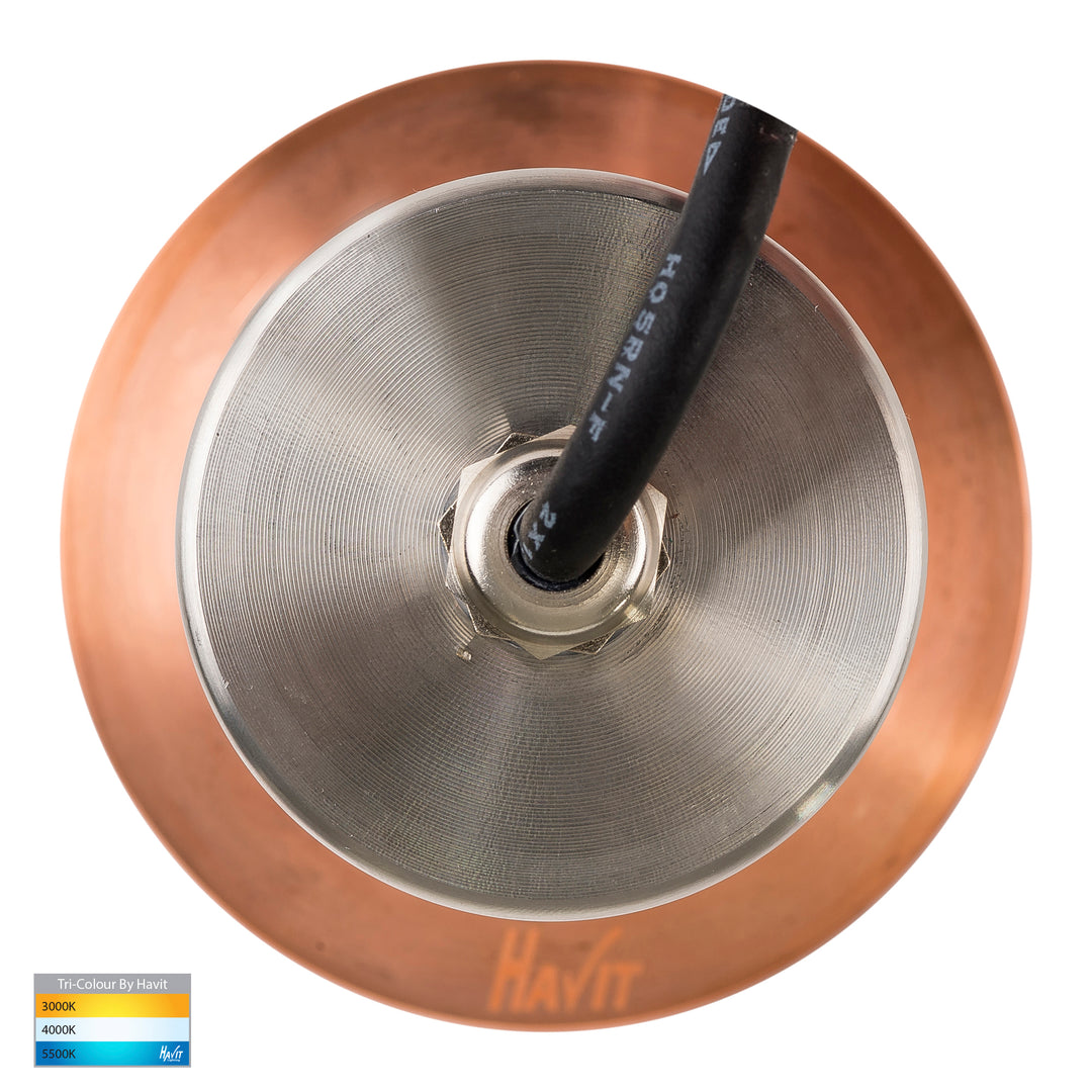 HV19012T-CP - Ollo Copper TRI Colour LED Step Light With Eyelid – Havit ...