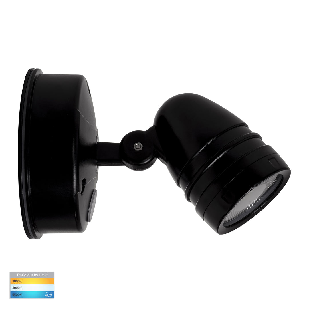 HV3792T-BLK - Focus Polycarbonate Black Single Adjustable Spot Light W ...